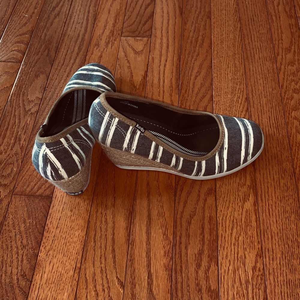 Keds Damsel Canvas High Heel Wedge Shoe - Gem